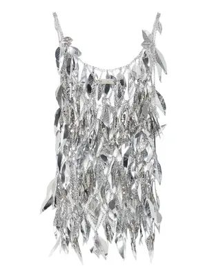 PACO RABANNE Rabanne Chainmail Top With Leaf Appliqué
