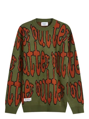 BUTTER GOODS Frenzy Knit Jumper - Fatigue