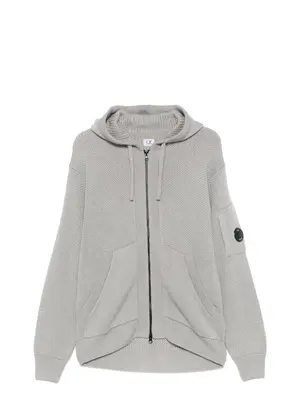 C.P. COMPANY Knitted Zip-up Hoodie - Grey