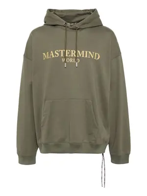 MASTERMIND WORLD Logo Print Cotton Hoodie - Green