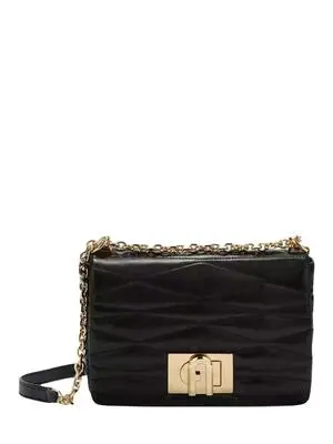 Furla 1927 Quilted Leather Shoulder Bag - Black