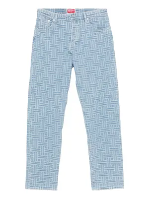 Kenzo Weave Button Jeans - Blue
