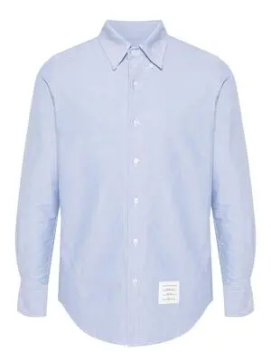 Thom Browne Rwb-grosgrain Cotton Shirt - Blue