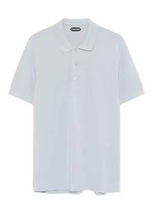TOM FORD Piqué Polo Shirt - Blue