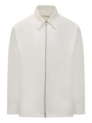 JIL SANDER Zip-up Shirt Jacket - White