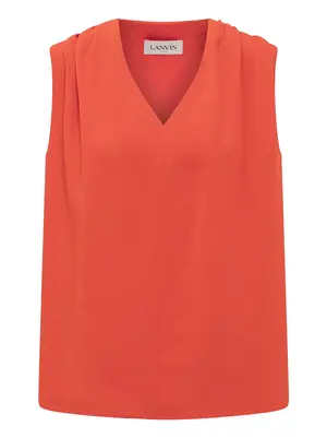 LANVIN Silk-blend Top - Red
