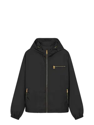 Versace Zip-up Windbreaker Jacket - Black