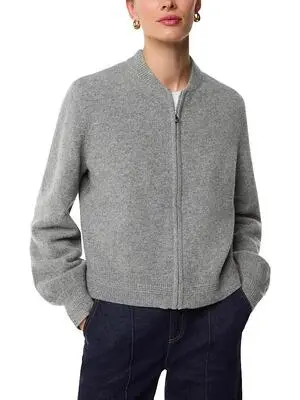WHISTLES Wool Knit Bomber Jacket