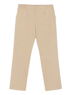 FURSAC Slub-texture Trousers - Brown
