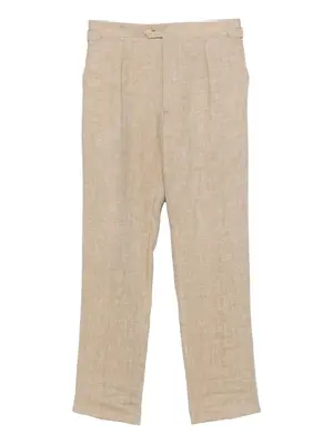 FURSAC Linen Trousers - Brown