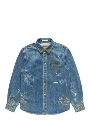 Helmut Lang Painted Denim Shirt - Blue