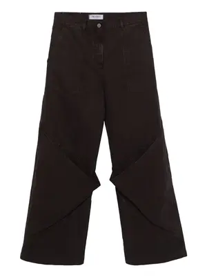 Attico Wide-leg Trousers - Brown