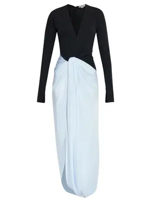Victoria Beckham Knot-detail Gown - Black