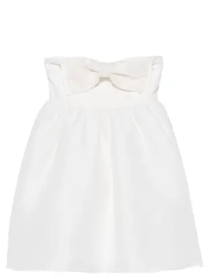 SELF-PORTRAIT Taffeta Bandeau Mini Dress - White