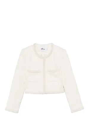 SELF-PORTRAIT Bouclé Jacket - White