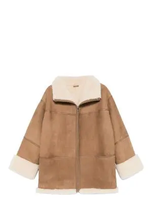 TOTEME Signature Shearling Jacket - Brown