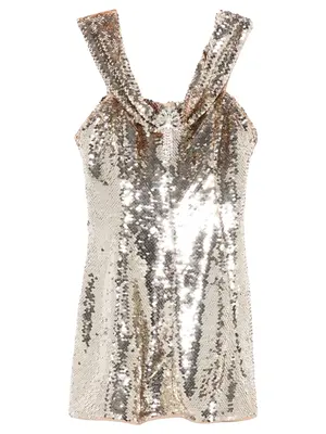 SELF-PORTRAIT Sequin Mini Dress - Gold