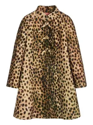 VALENTINO Jaguar Spots Wool Coat