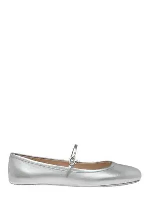 GIANVITO ROSSI Carla Ballerina Silver Nappa