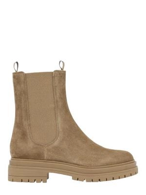 GIANVITO ROSSI Suede Chelsea Biker Boots