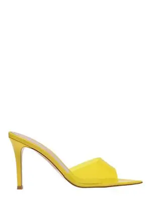 GIANVITO ROSSI Elle 85 Mules Yellow