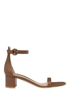 GIANVITO ROSSI Gaeta 45 Sandal - Brown Leather