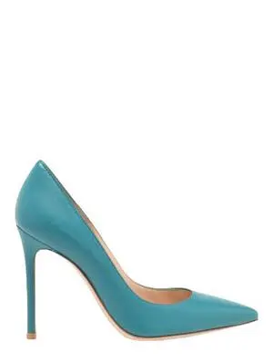 GIANVITO ROSSI 105 Pointed Toe Pumps - Turquoise Nappa