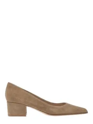 GIANVITO ROSSI Piper 45 Pump - Brown Suede