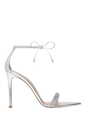 GIANVITO ROSSI Montecarlo Lace-up Sandals - Silver