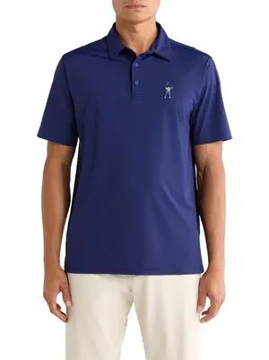 EASTSIDE GOLF Snap Placket Performance Golf Polo - Blue Void