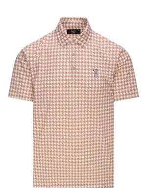EASTSIDE GOLF Snap Placket Performance Golf Polo - Jetstream Houndstooth