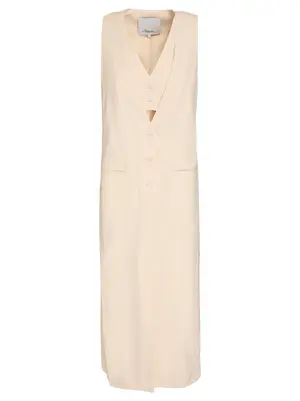 3.1 Phillip Lim 3.1 Phillip Lim Grain De Poudre Wool-Blend Midi Dress Beige