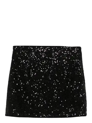 FRAME Sequin Mini Skirt - Black