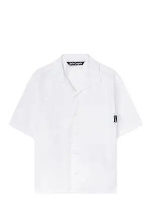Palm Angels Curved-logo Classic Shirt - White