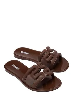 Melissa M Slide Sandal - Brown