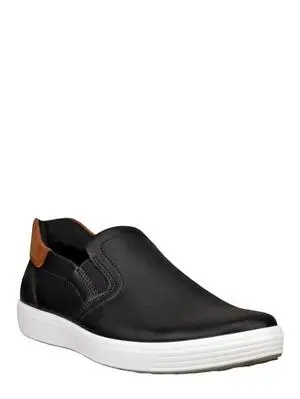 Ecco ECCO Soft 7 Slip-on Sneaker Black/ Cognac