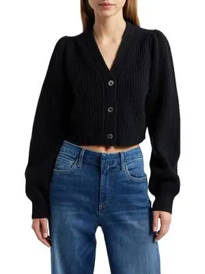 LOVESHACKFANCY LoveShackFancy Avignon Wool & Cashmere Crop Cardigan