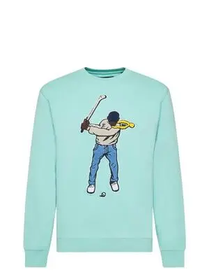 EASTSIDE GOLF Swingman Appliqué Sweatshirt Aqua Sky