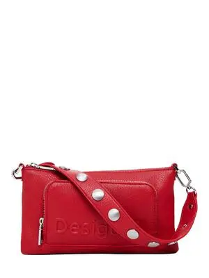 Desigual Faux Leather Shoulder Bag - Red