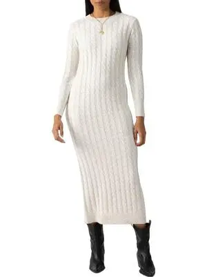 SANCTUARY Sanctuary Cable Knit Long Sleeve Sweater Dress