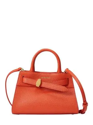 Veronica Beard Veronica Beard Mini Dash Leather Top Handle Bag Persimmon