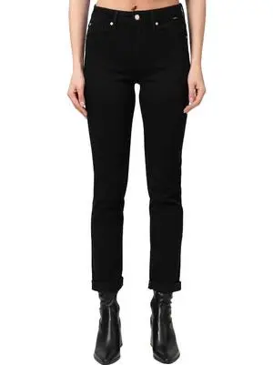 MAVI Kathleen High-waist Slim Boyfriend Jeans - Black Feather Blue