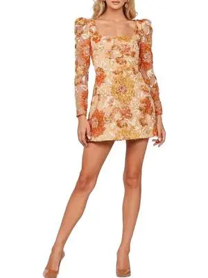 HELSI Kristen Sequin Floral Mini Dress - Tuscan Floral