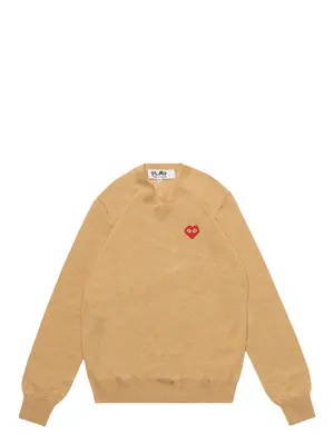 PLAY COMME DES GARCON Heart V-Neck Pullover