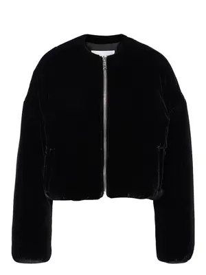 Alaïa Velvet Bomber Jacket - Black