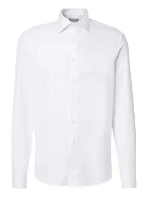 Canali Cotton Poplin Shirt - White