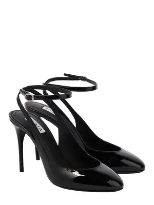 Alaïa Décolleté 90 Patent Leather Pumps - Black