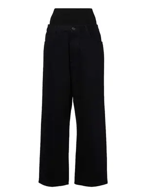Alaïa High-rise Straight Jeans - Black
