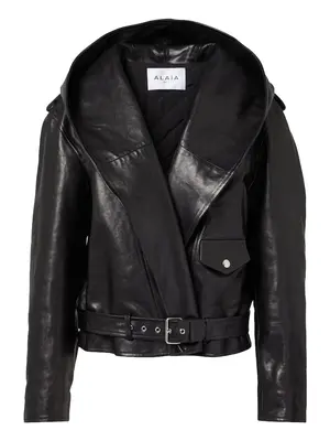 Alaïa Biker Leather Jacket - Black
