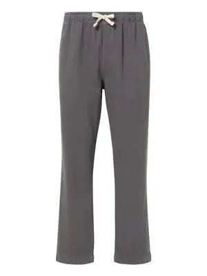 FRAME Cotton Straight Leg Pants - Grey